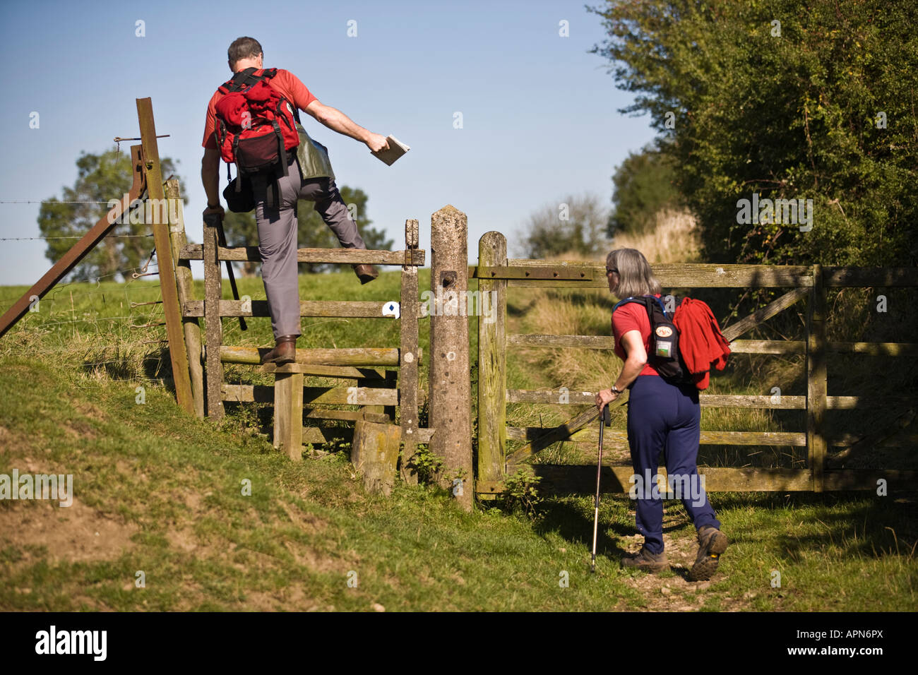 Climbing over a stile hi-res stock photography and images - Alamy