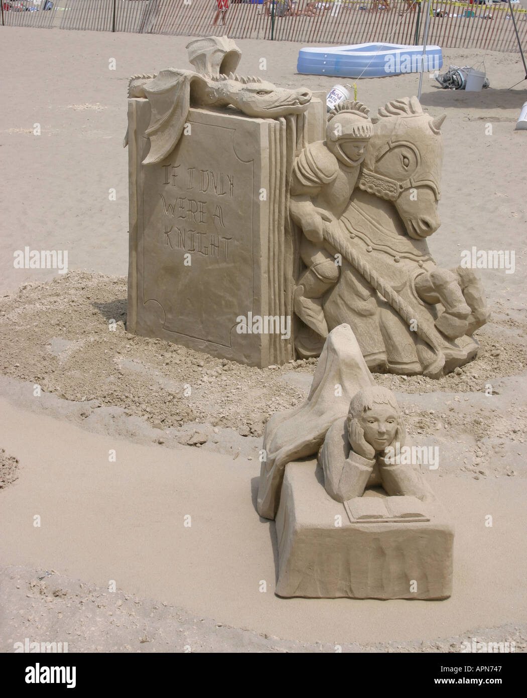 Sand Sculpture books Stock Photo - Alamy