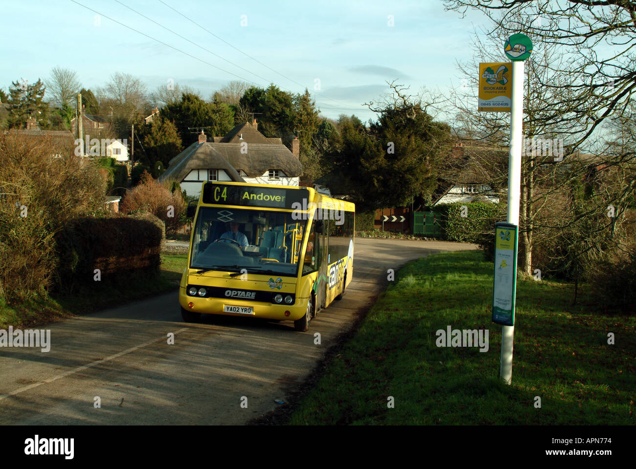 Community Public Bus Services Dial a Ride CANGO in Hampshire village of ...