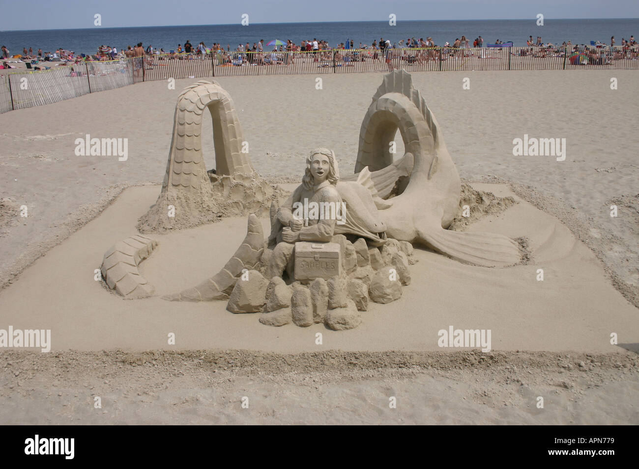 Sand castle boy & Dragon Stock Photo - Alamy