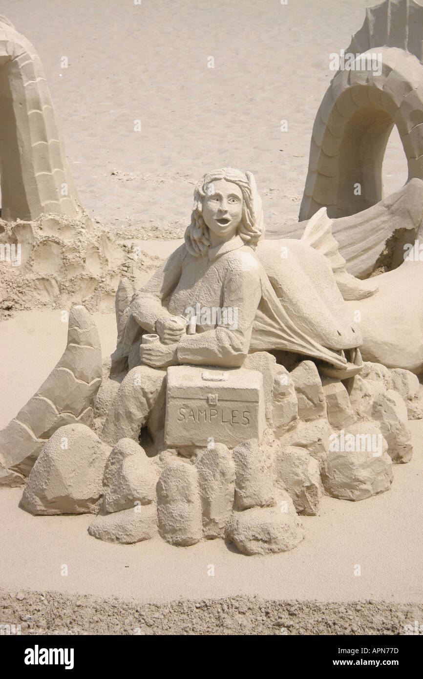 Sand castle, boy Stock Photo - Alamy