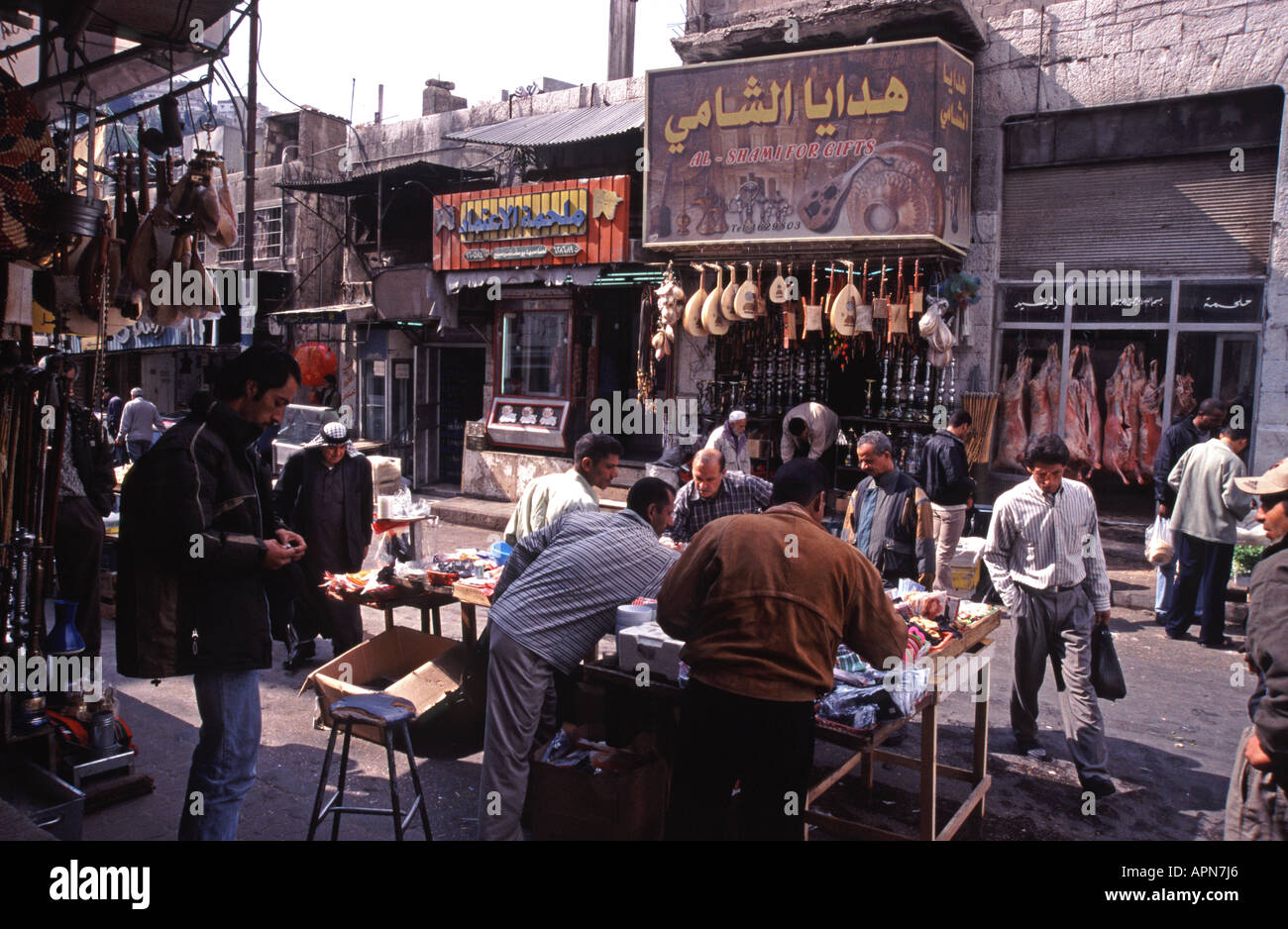 JORDAN Street and market in the central district of Amman Stock Photo ...