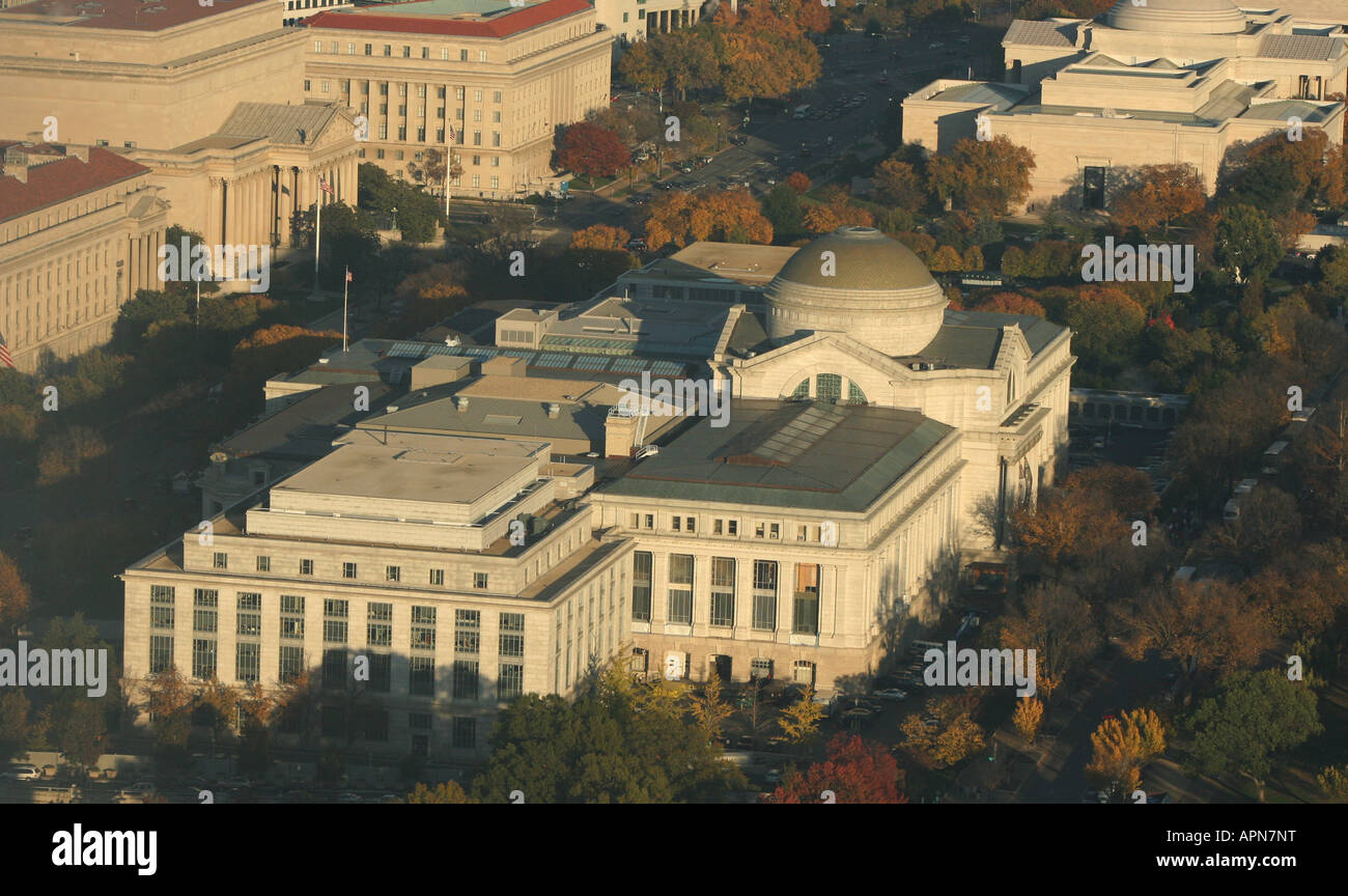 aerial view of National Museum of natural history Washington DC USA ...