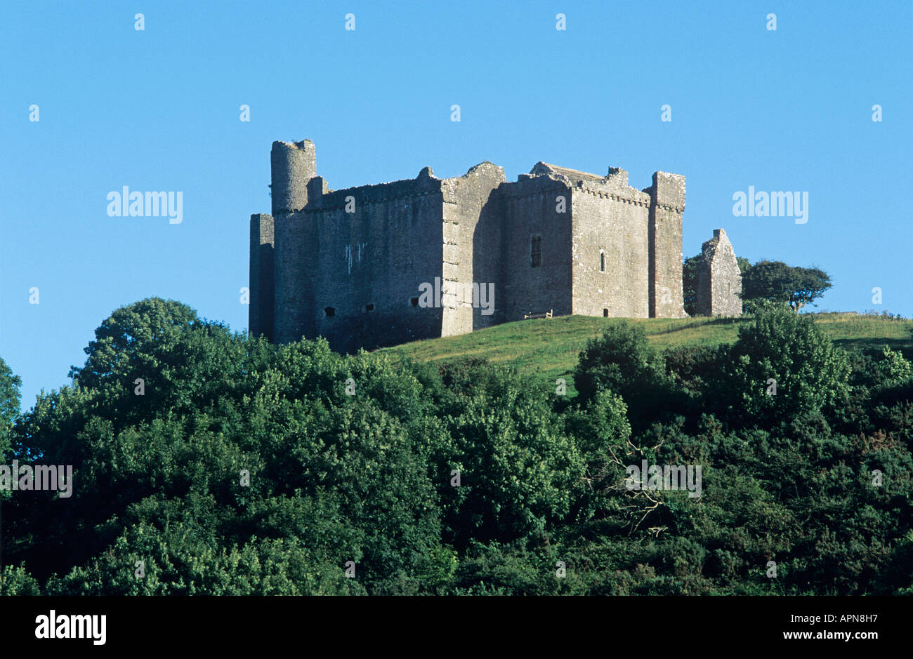 The ruins of Weobley Castle originally a medieval fortified house ...