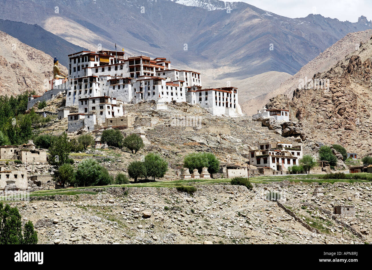 Likir Gompa buddhist monastery in Ladakh India Stock Photo - Alamy