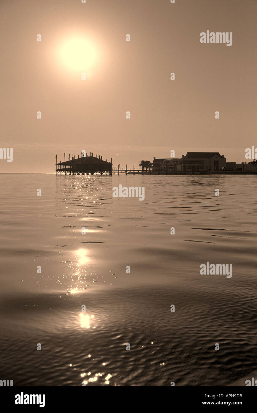 "The Raft" bar and resturant on lagoon at Walvis Bay Namibia Stock ...