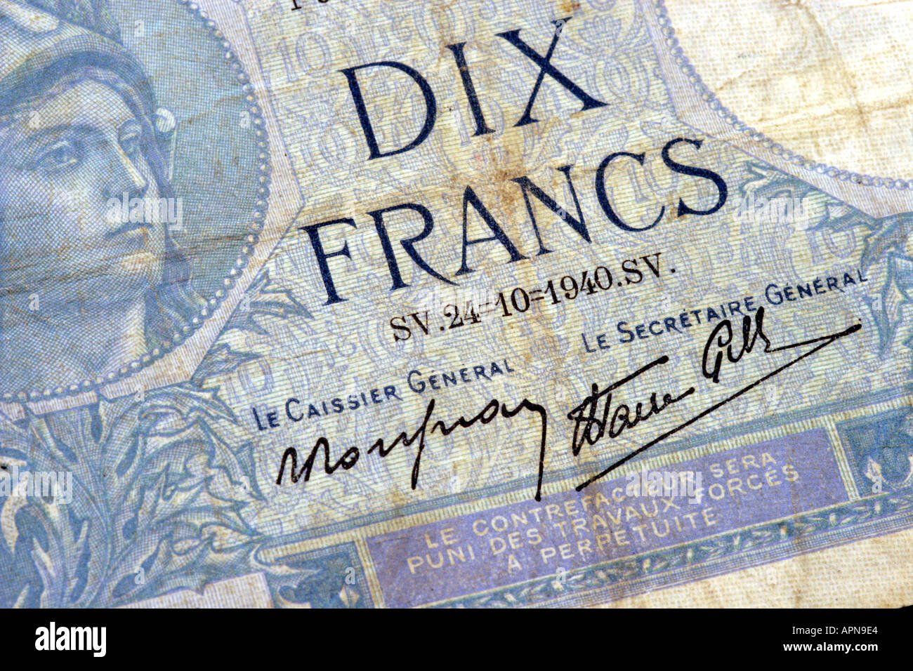 Old Bank Notes Stock Photo - Alamy