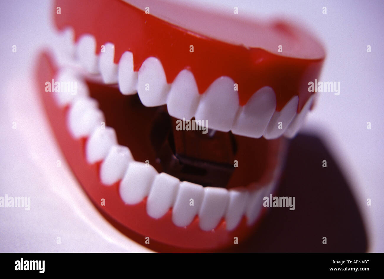 still life of mechanical wind-up teeth Stock Photo - Alamy