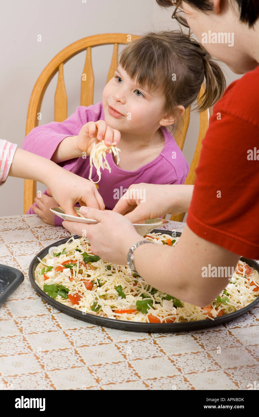 making pizza together Stock Photo - Alamy