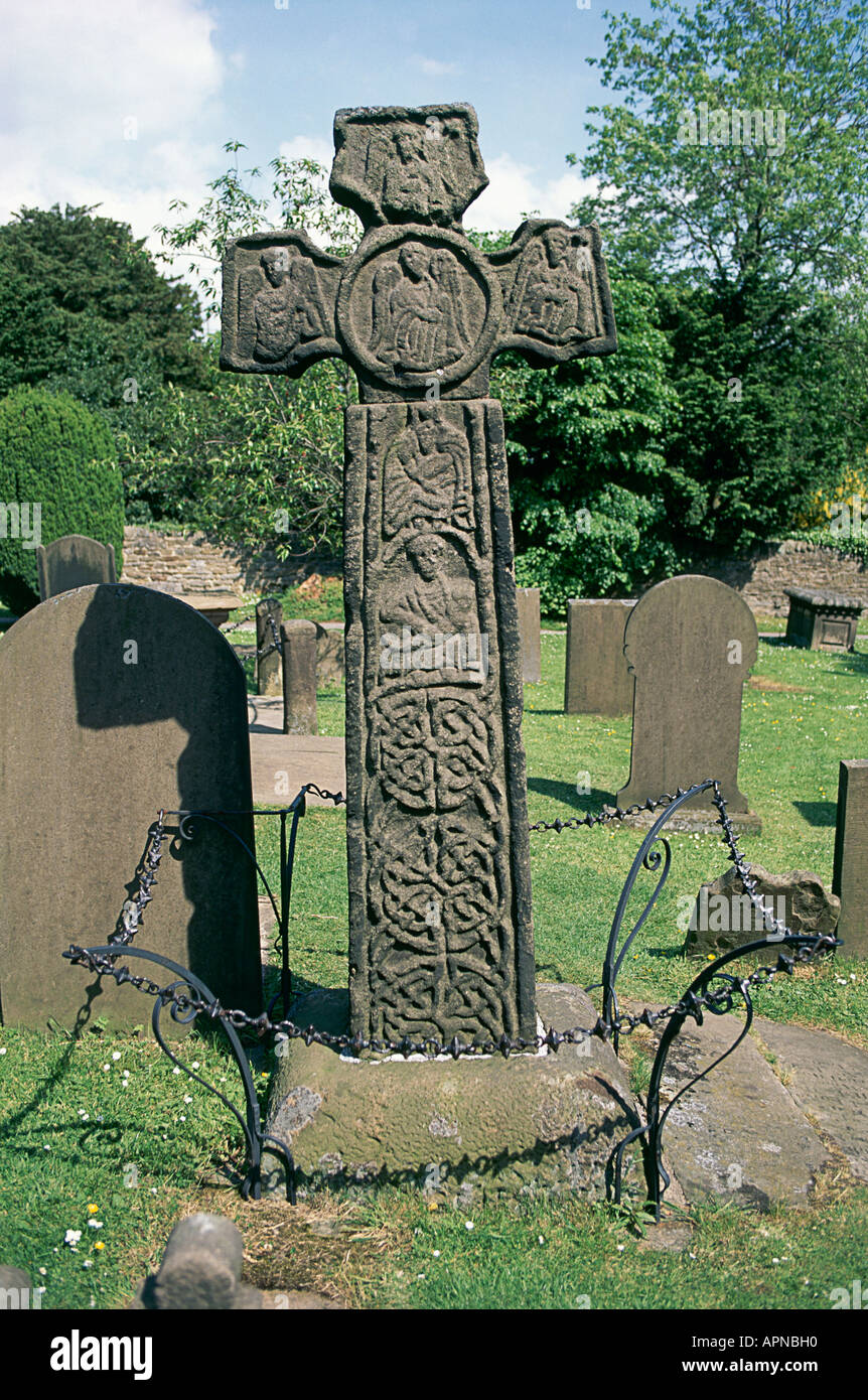 Eyam saxon cross hi-res stock photography and images - Alamy