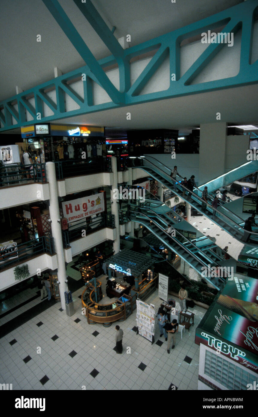 Interior of the Planet Mall, a modern shopping centre in San José ...