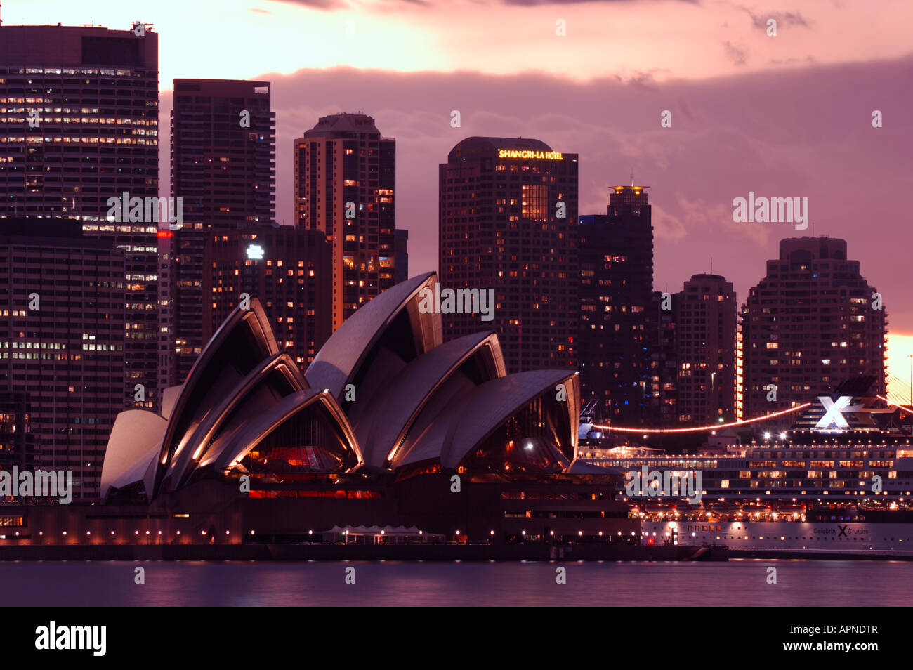 Sydney Opera House At Sunset Sydney New South Wales Australia Stock ...