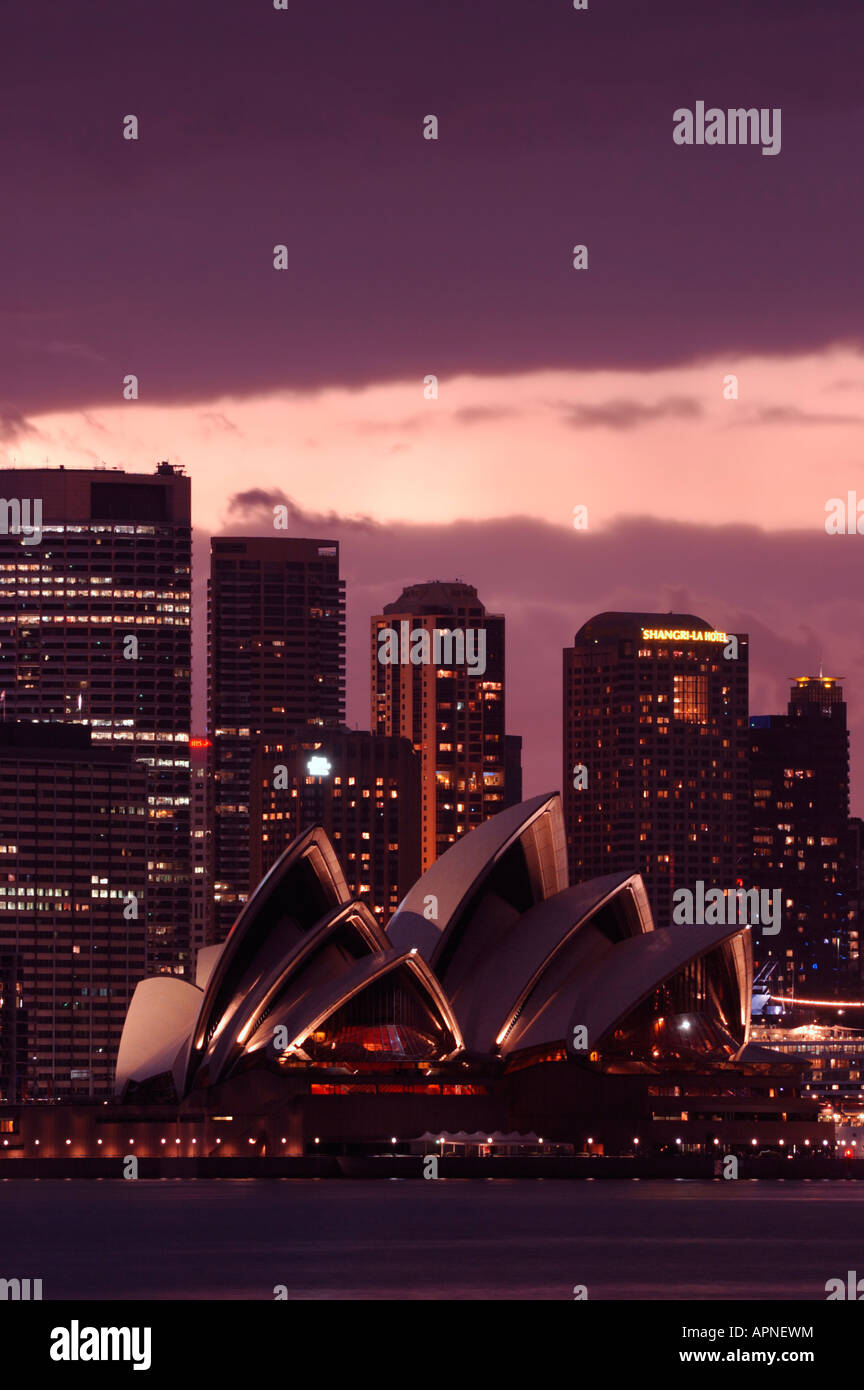 Sydney Opera House At Sunset Sydney New South Wales Australia Stock ...