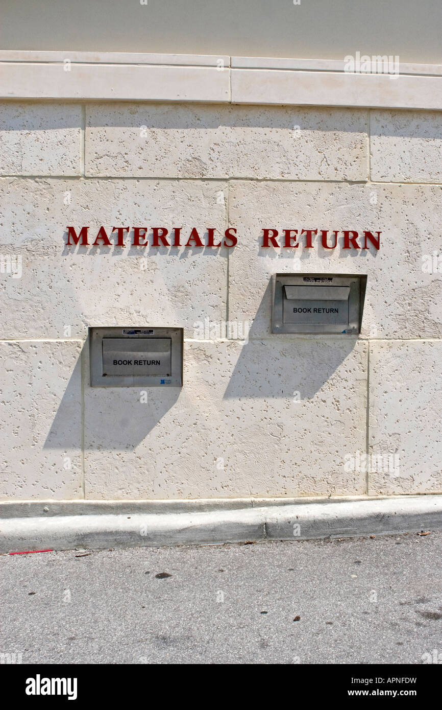 Materials return chute late 20th century American Library Stock Photo ...