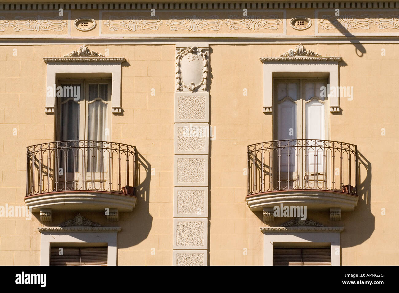European architecture Barcelona Spain morning sunlight Stock Photo - Alamy