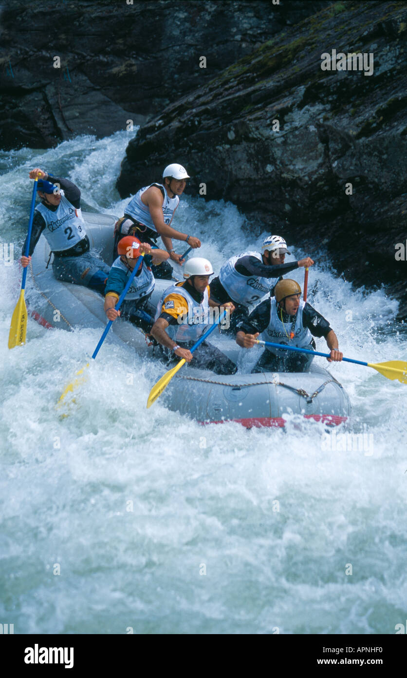 WHITEWATER RAFTING ACTION Stock Photo - Alamy