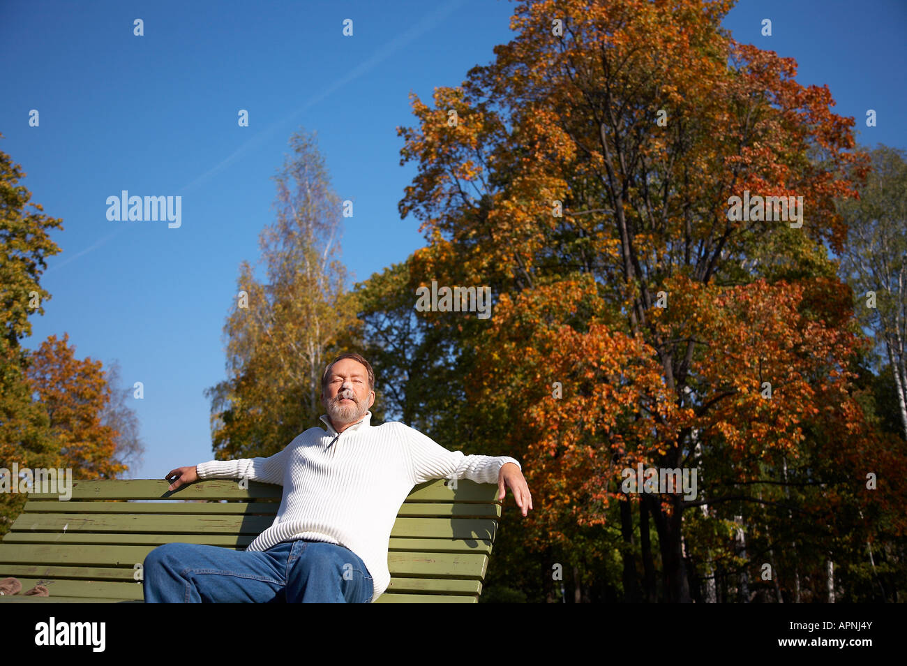 Old man chilling Stock Photo - Alamy