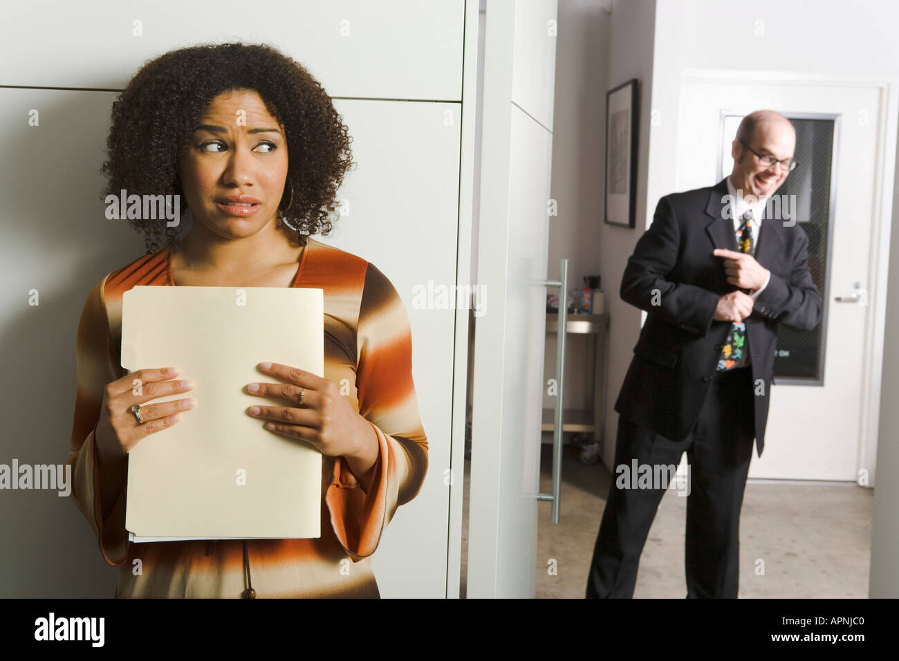 Woman and dorky men hi-res stock photography and images - Alamy