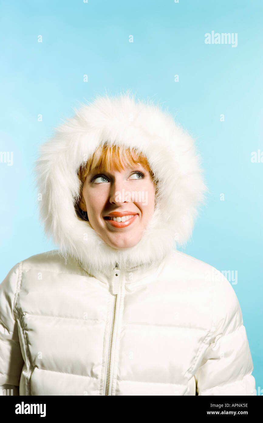 Woman dressed in white jacket hi-res stock photography and images - Alamy