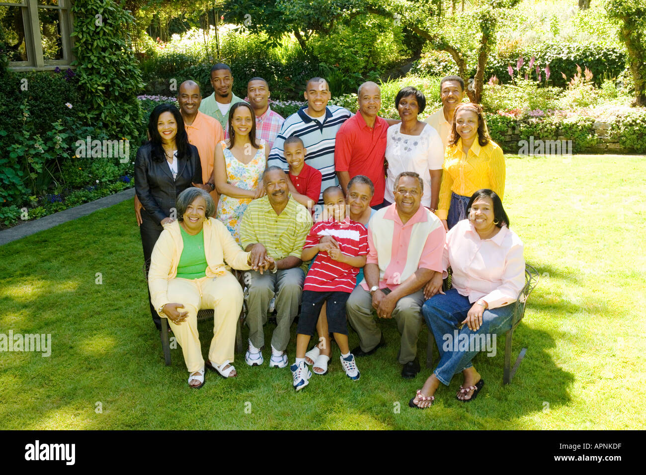 Big family three kids grandmother hi-res stock photography and images ...