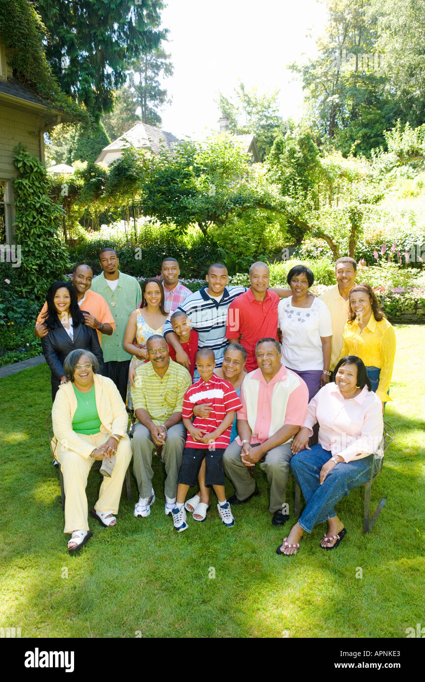 Big group family portrait Stock Photo - Alamy