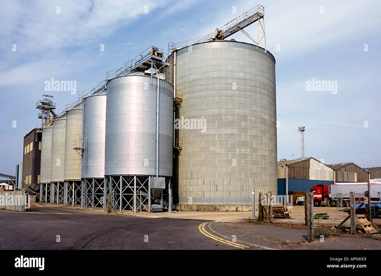 Grain storage silo Shoreham by Sea Sussex UK Britain Stock Photo - Alamy