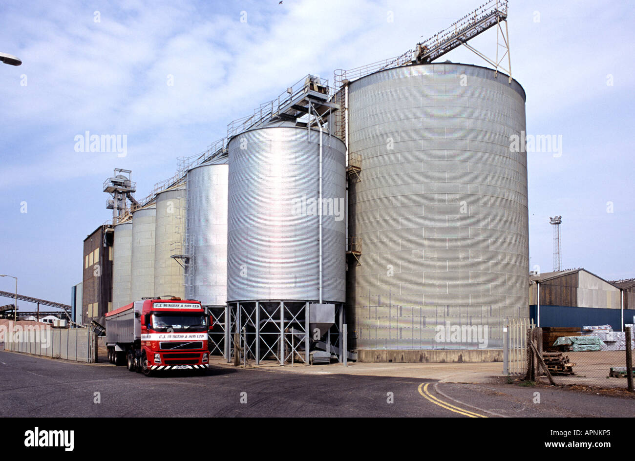 Grain storage silo Shoreham by Sea Sussex UK Britain Stock Photo - Alamy