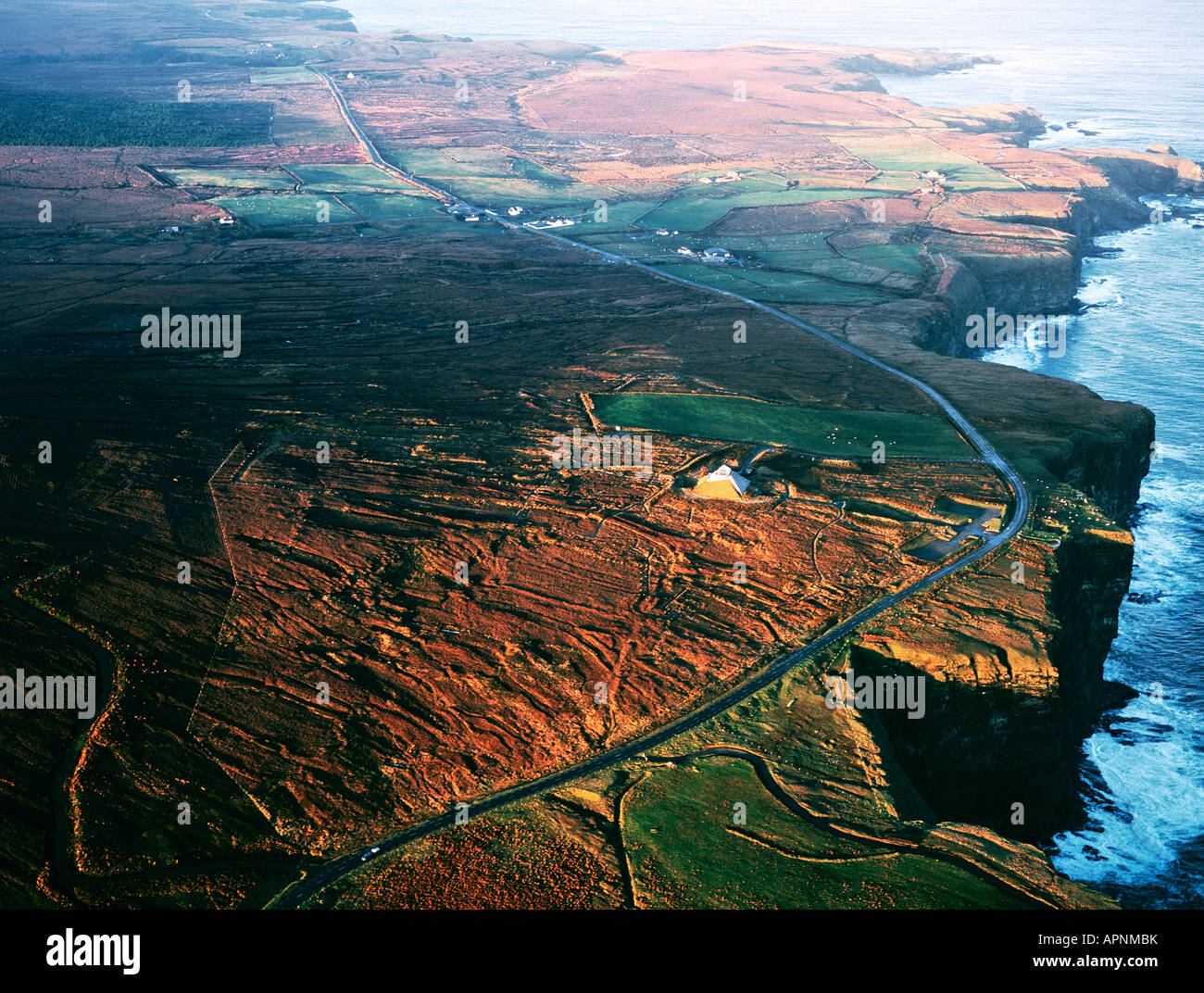Neolithic field walls excavated from peat at Ceide Fields, Co. Mayo ...