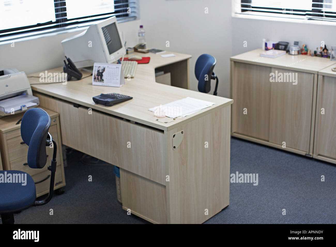 Desk in Office Stock Photo - Alamy
