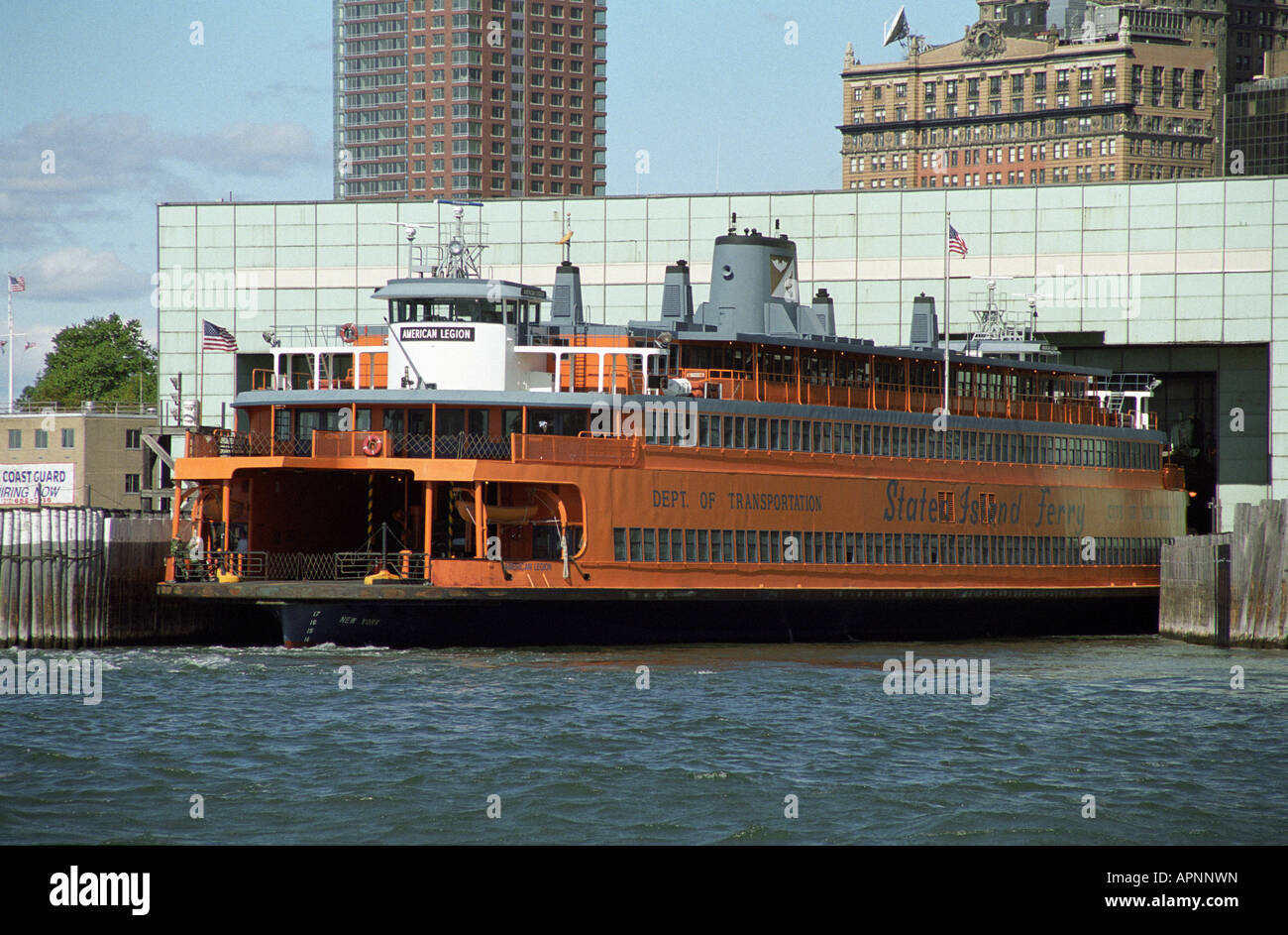 Staten Island Ferry at Battery Park Manhattan New York City USA Stock ...
