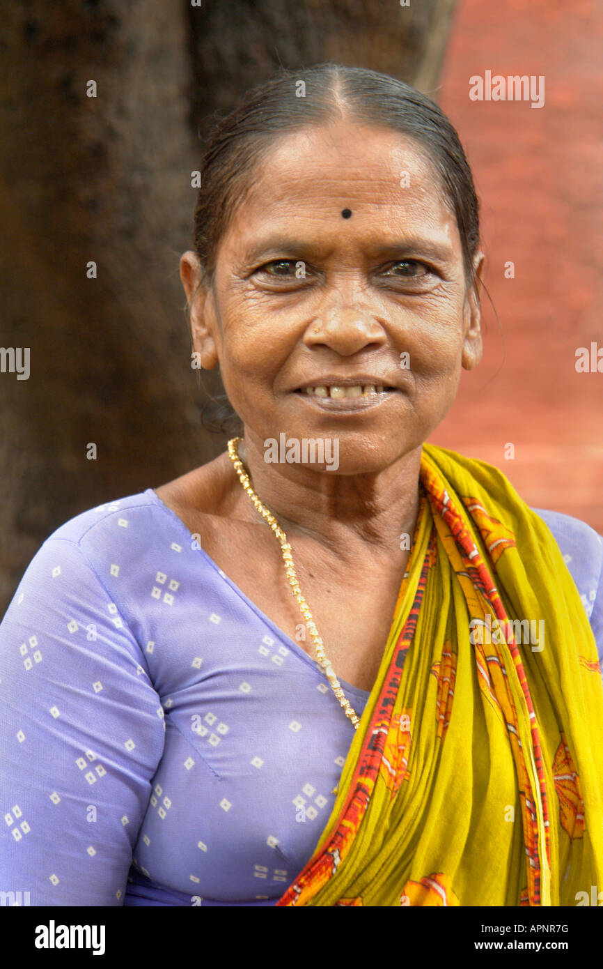 portrait of indian lady in traditional costume at chennai Stock Photo ...