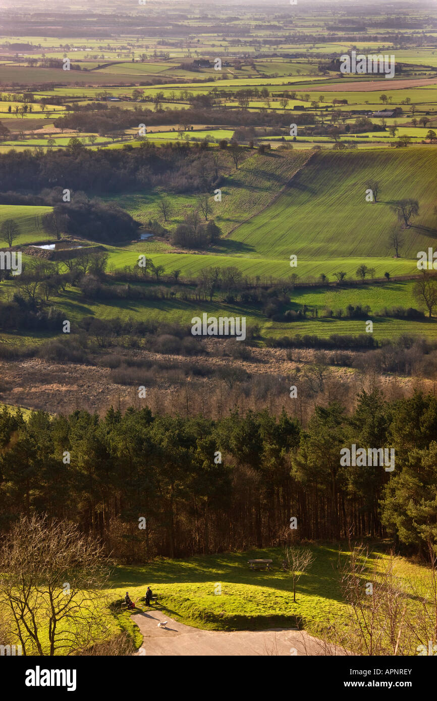 North Yorkshire countryside viewed from Sutton Bank. Great Britain ...