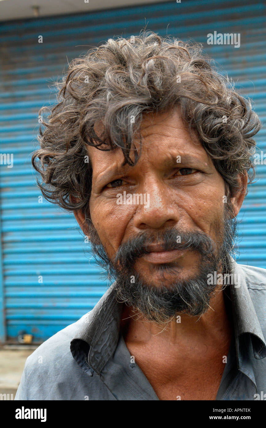portrait of indian man in a chennai market street Stock Photo - Alamy