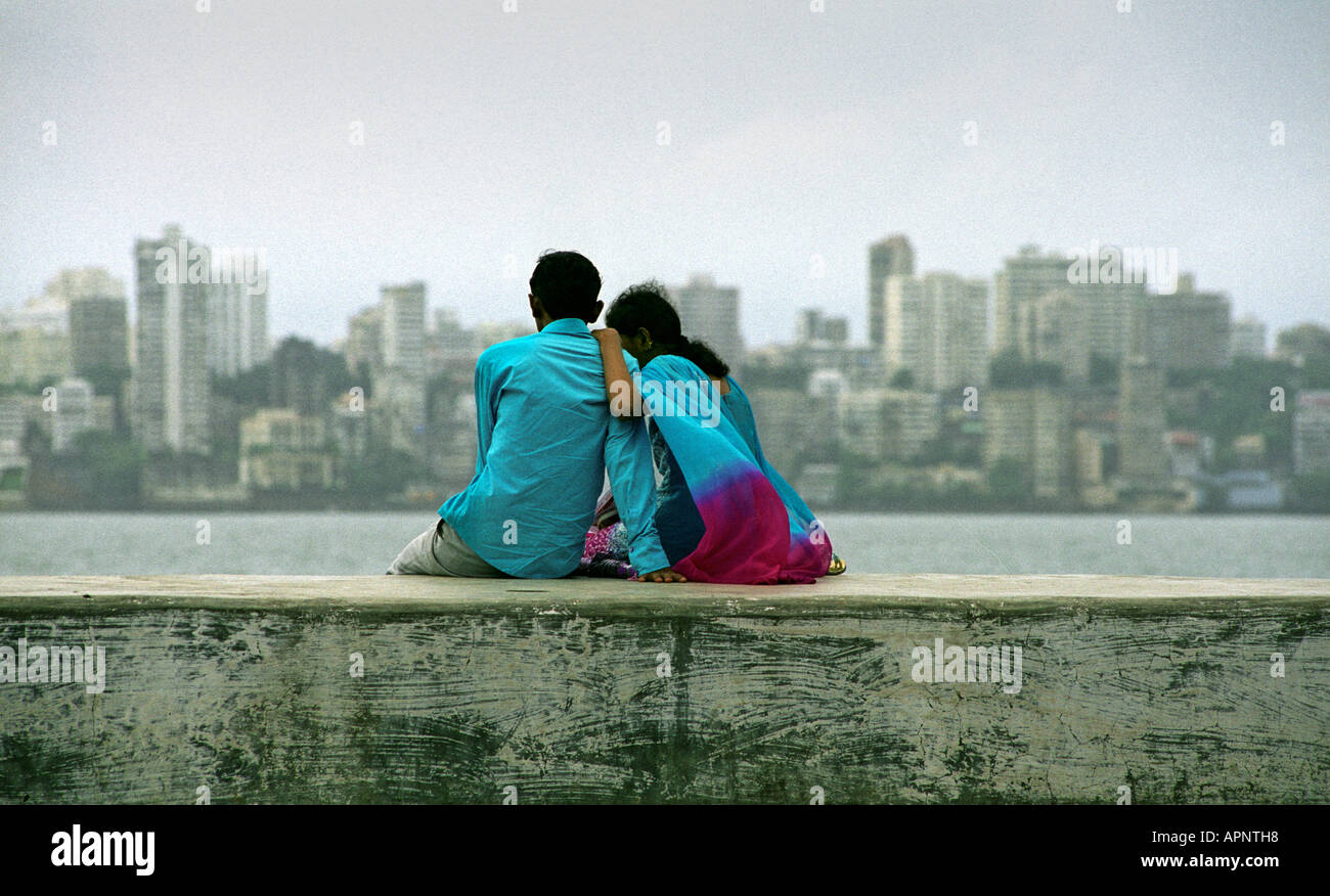 INDIA MUMBAI BOMBAY LOOKING WEST ACROSS BACK BAY FROM MARINE DRIVE 2006 ...