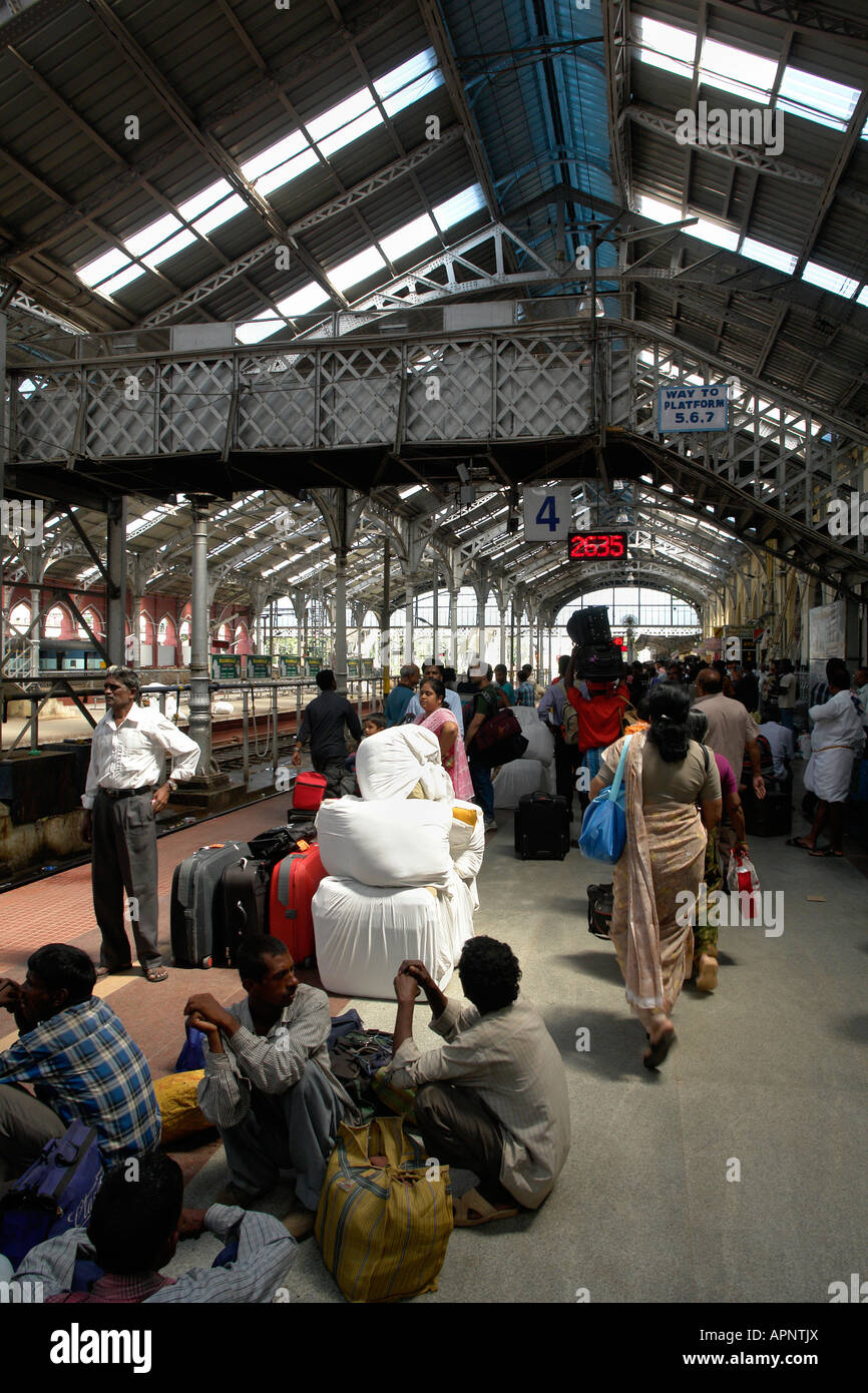 indian station platform at chennai Stock Photo - Alamy