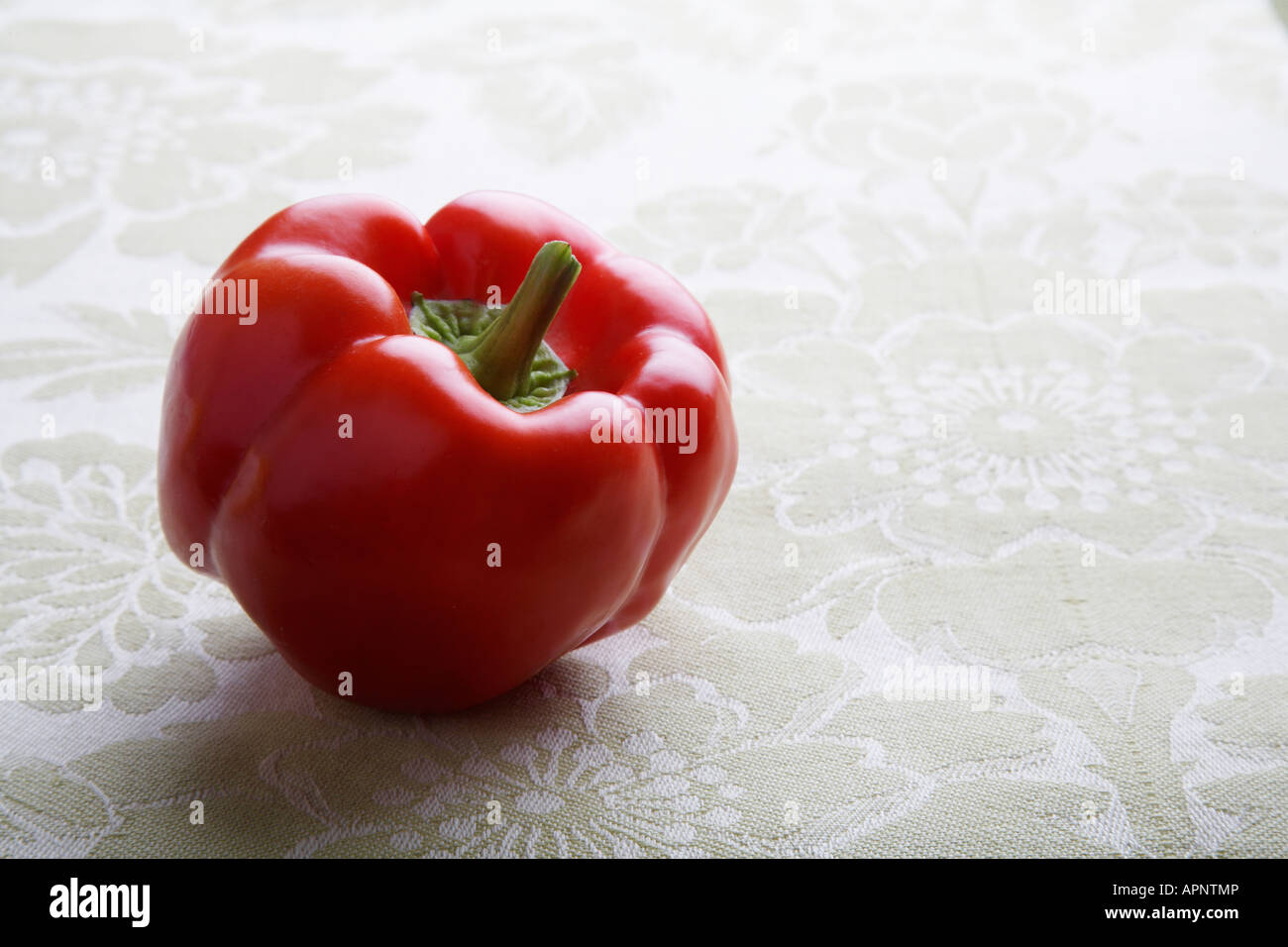 Single red bell pepper Stock Photo - Alamy