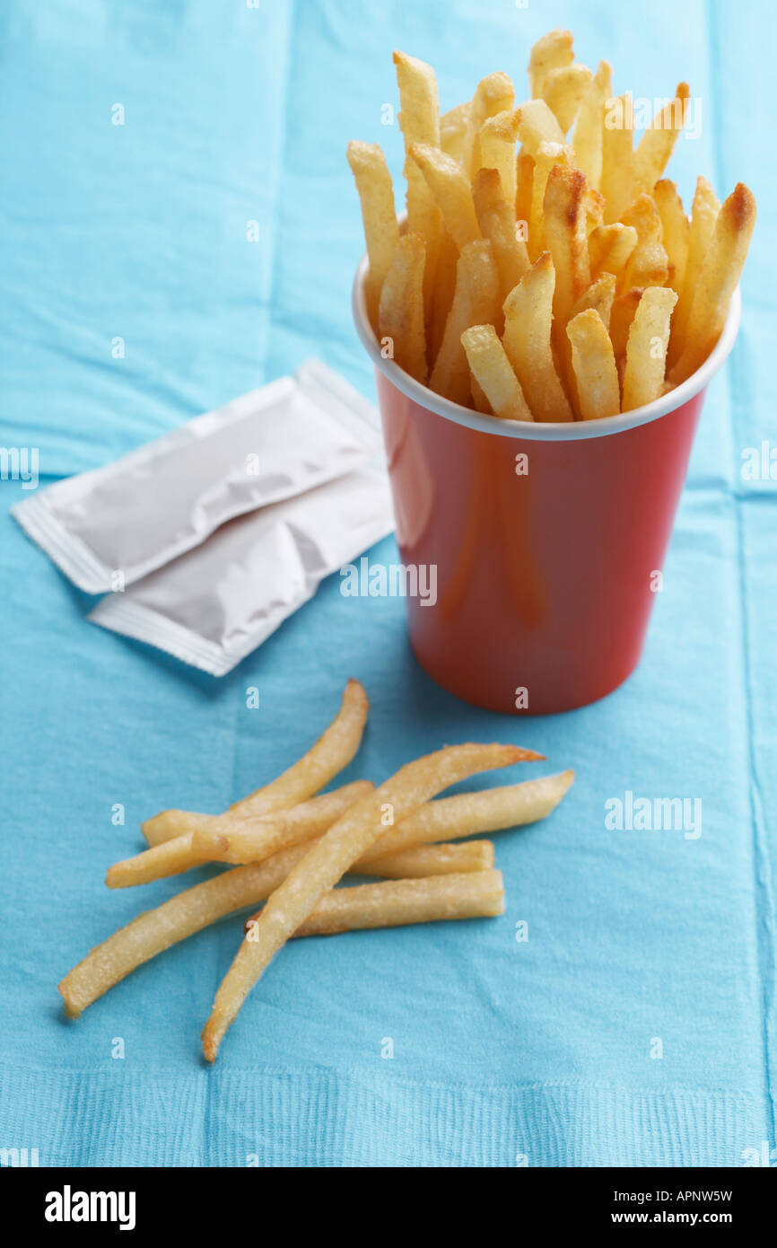 French fries in paper cup Stock Photo - Alamy