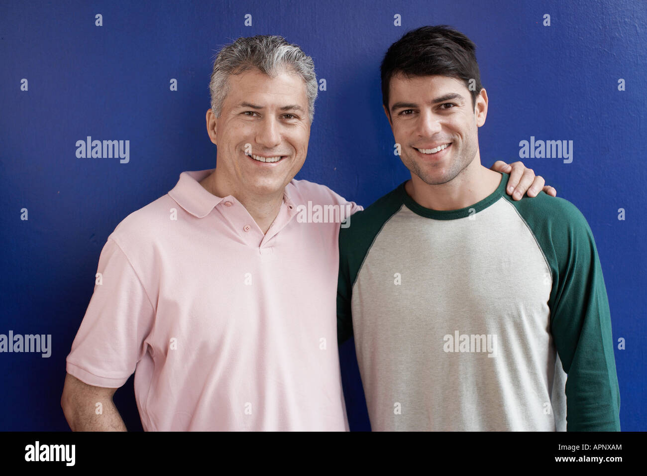 Portrait of father and son Stock Photo - Alamy