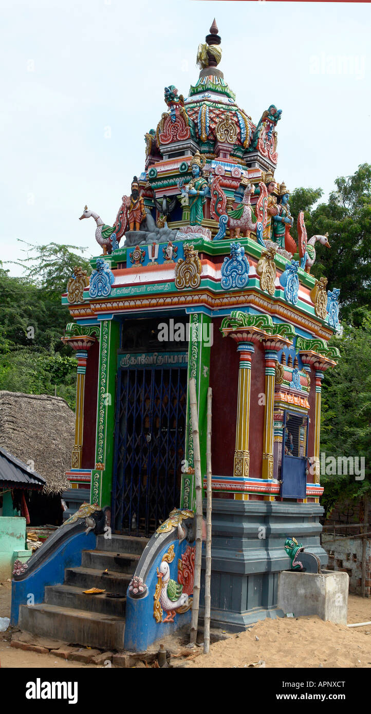 hindu temple near the river cauvery at trichy Stock Photo - Alamy