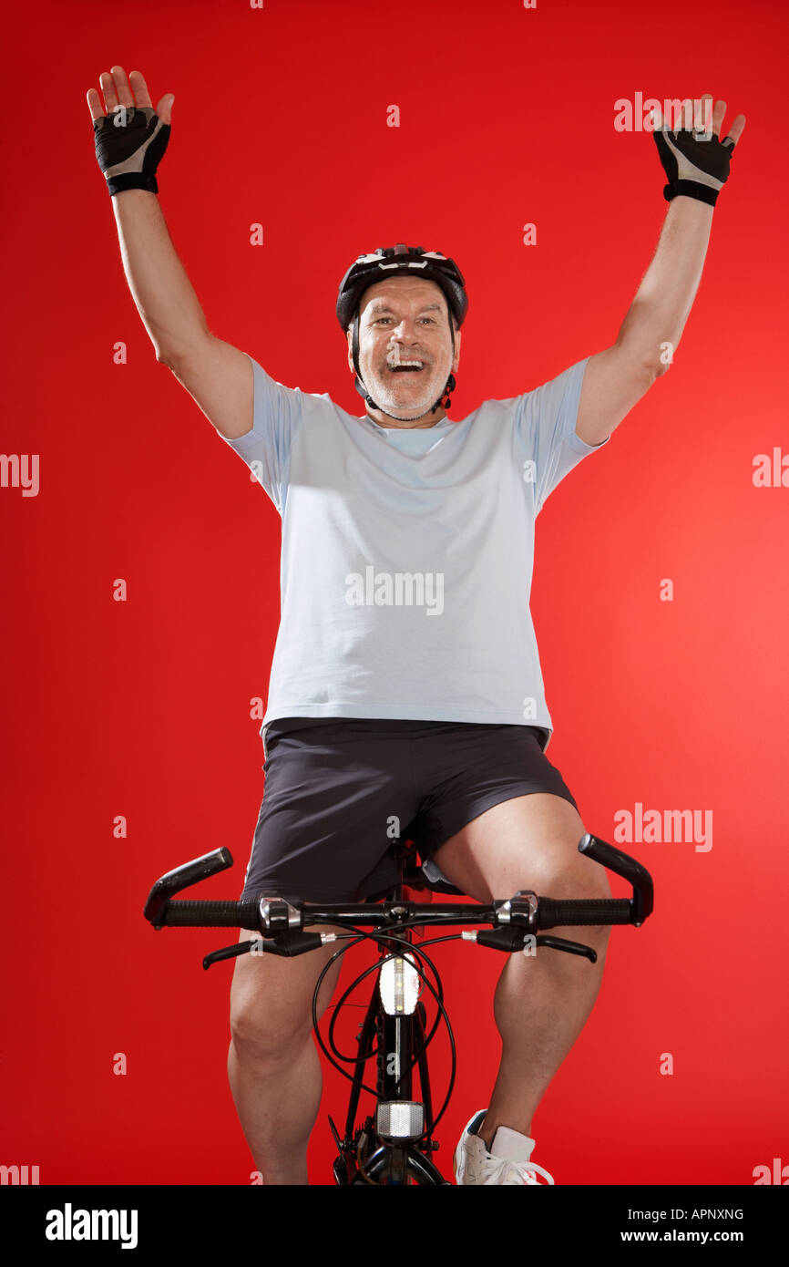 Senior male cyclist hi-res stock photography and images - Alamy