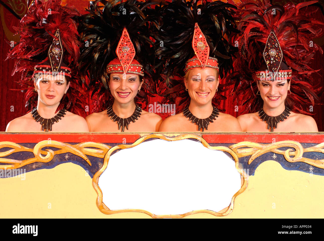portrait of circus showgirls Stock Photo - Alamy