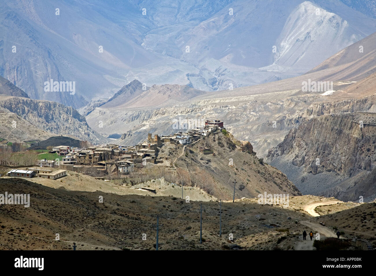 Jharkot village. Annapurna circuit trek. Mustang. Nepal Stock Photo - Alamy
