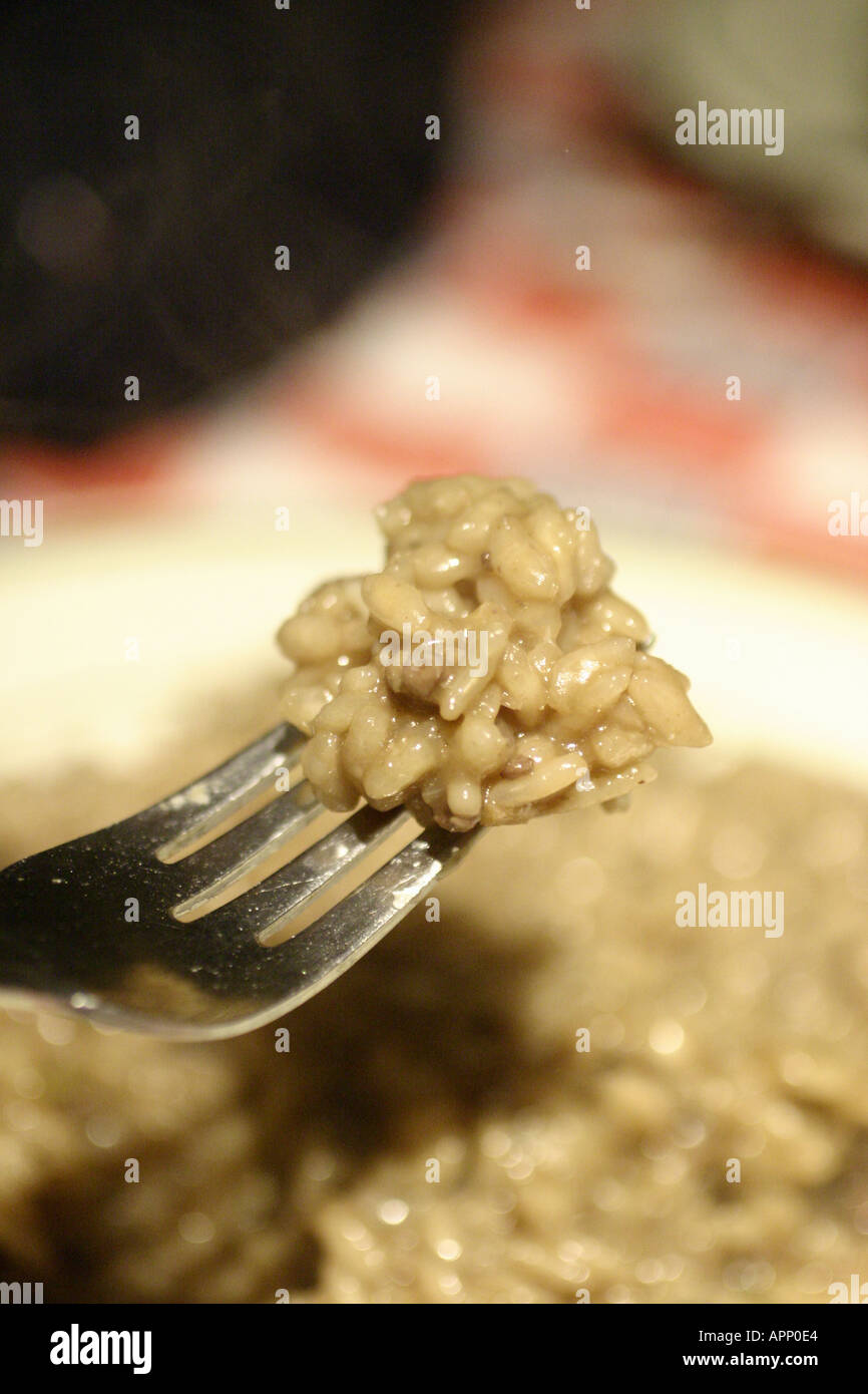 Risotto with Red Wine dish from Piemonte Italy Stock Photo - Alamy