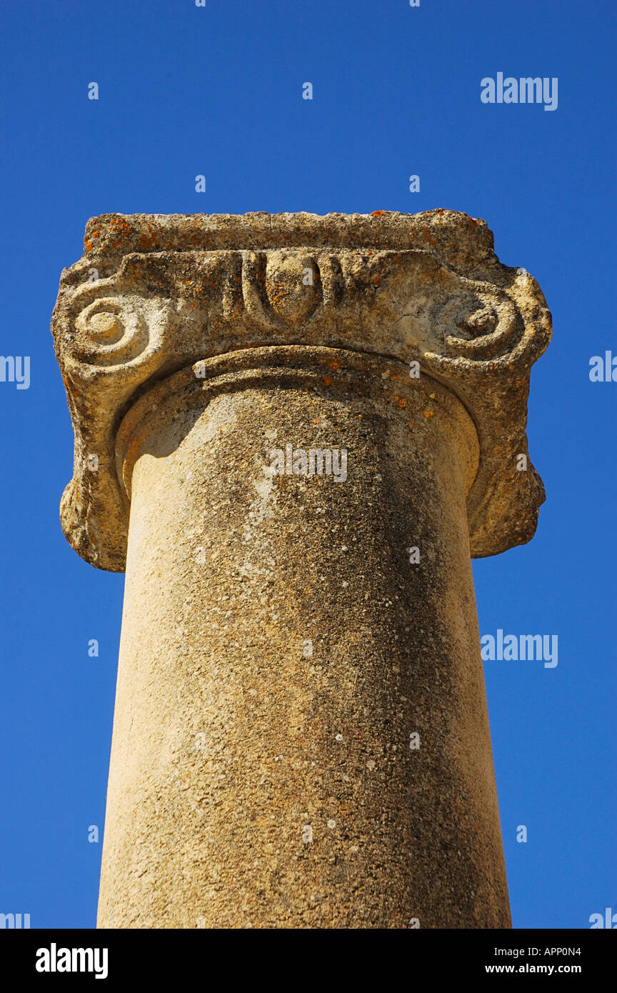 Roman column, Villa Romana del Casale, Piazza Armerina, Sicily Stock ...