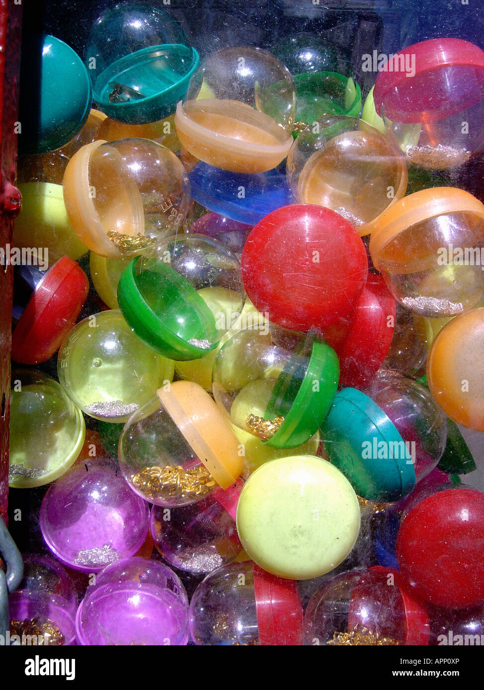 Vending Machine with Colorful Plastic Containers Holding Costume ...