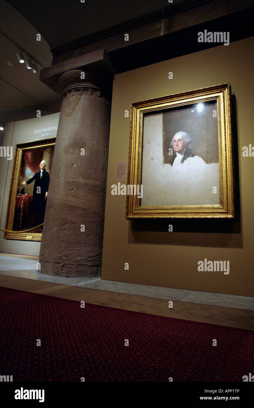 Gilbert Stuart Painting of First USA President George Washington Stock ...
