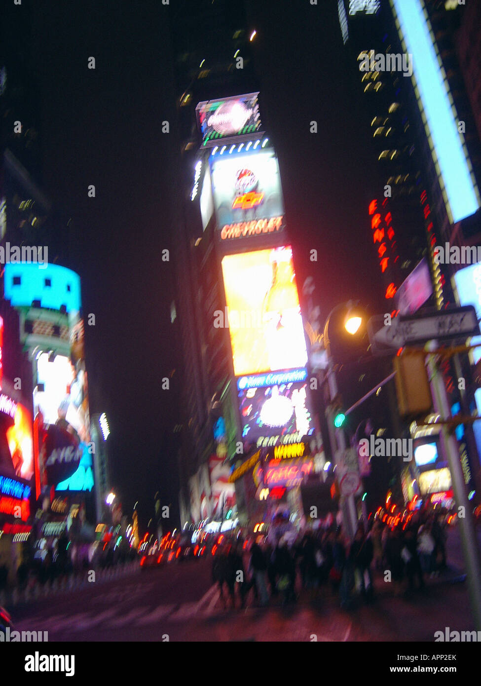 Urban Scene with Motion Blur of Times Square in New York City USA Stock ...