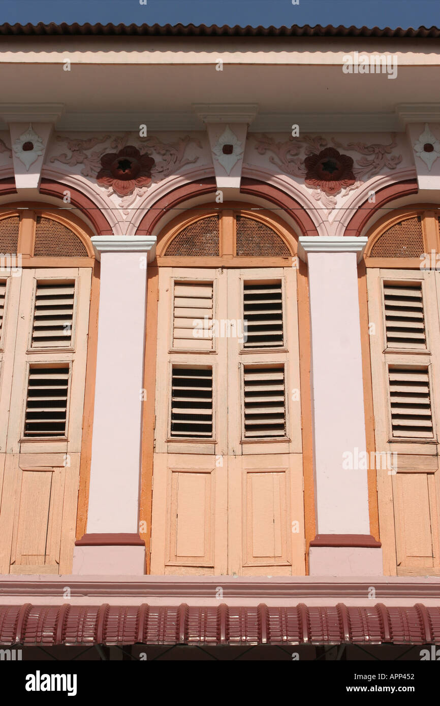 Shophouse Facade George Town Penang Malaysia Stock Photo - Alamy