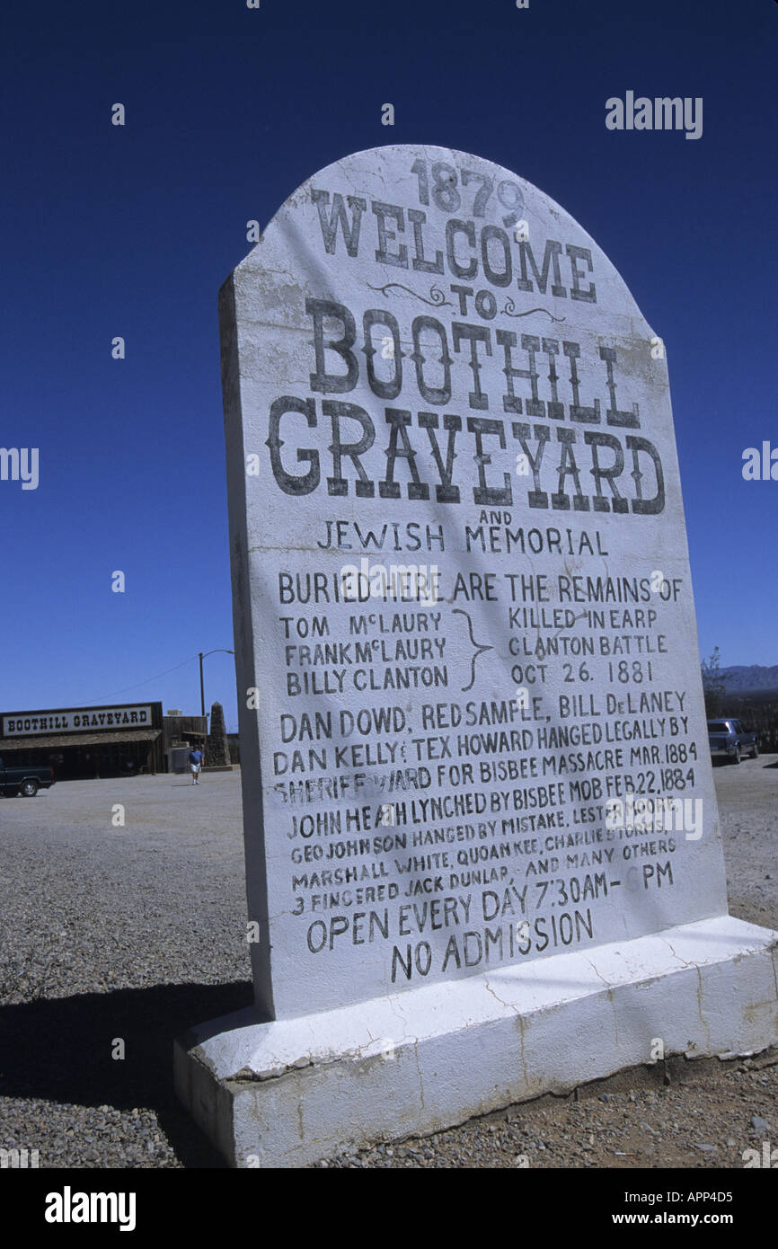 Boothill tombstone grave hi-res stock photography and images - Alamy