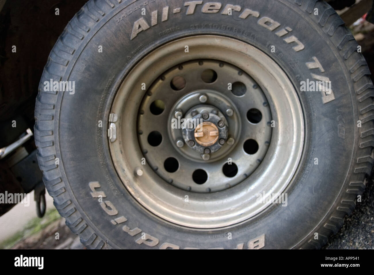 Big wheel of 4x4 car details Stock Photo - Alamy